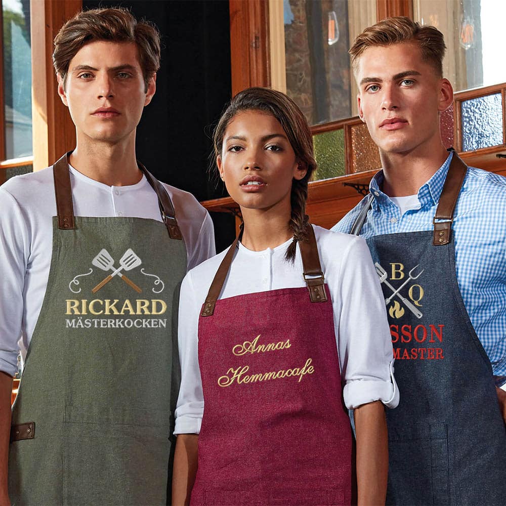 Forklæde med broderet navn - Stanford | Teddypost.dk